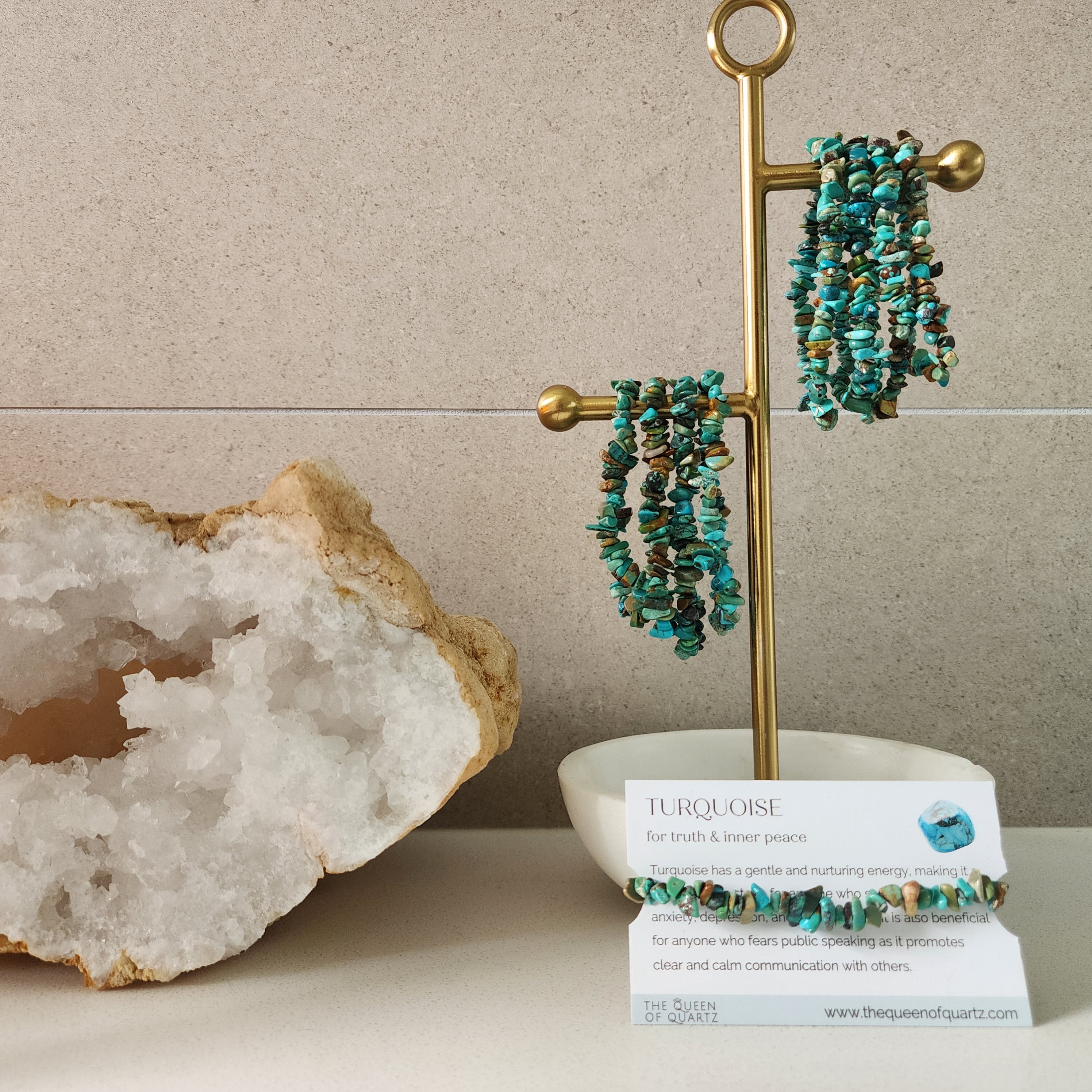 Turquoise Chip Bracelet – The Queen of Quartz